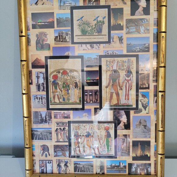 Egyptian | Art | Egyptian Collection Of Pictures In Gold Frame | Poshmark